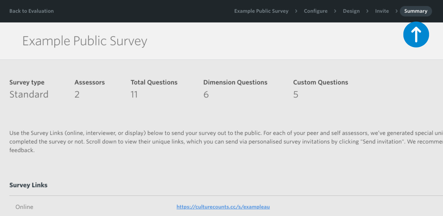 Survey Setup Culture Counts